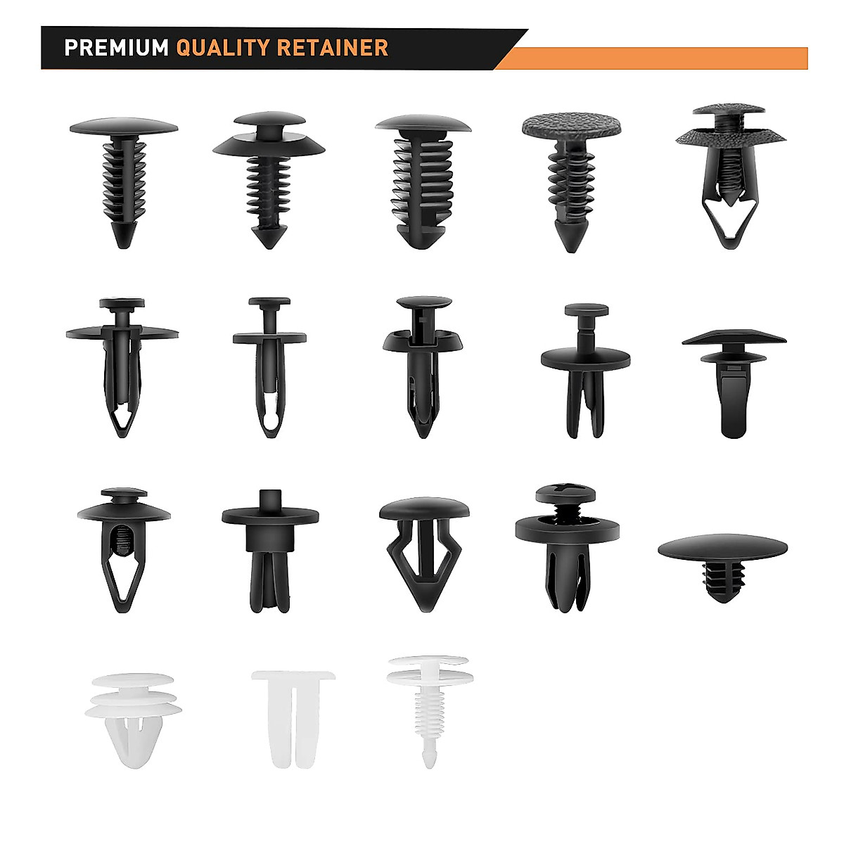 GOOACC 415 Pcs Car Retainer Clips & Fastener Remover - 18 Most Popular Sizes Auto Push Pin Rivets Set -Door Trim Panel Clips for GM Ford Toyota Honda Chrysler