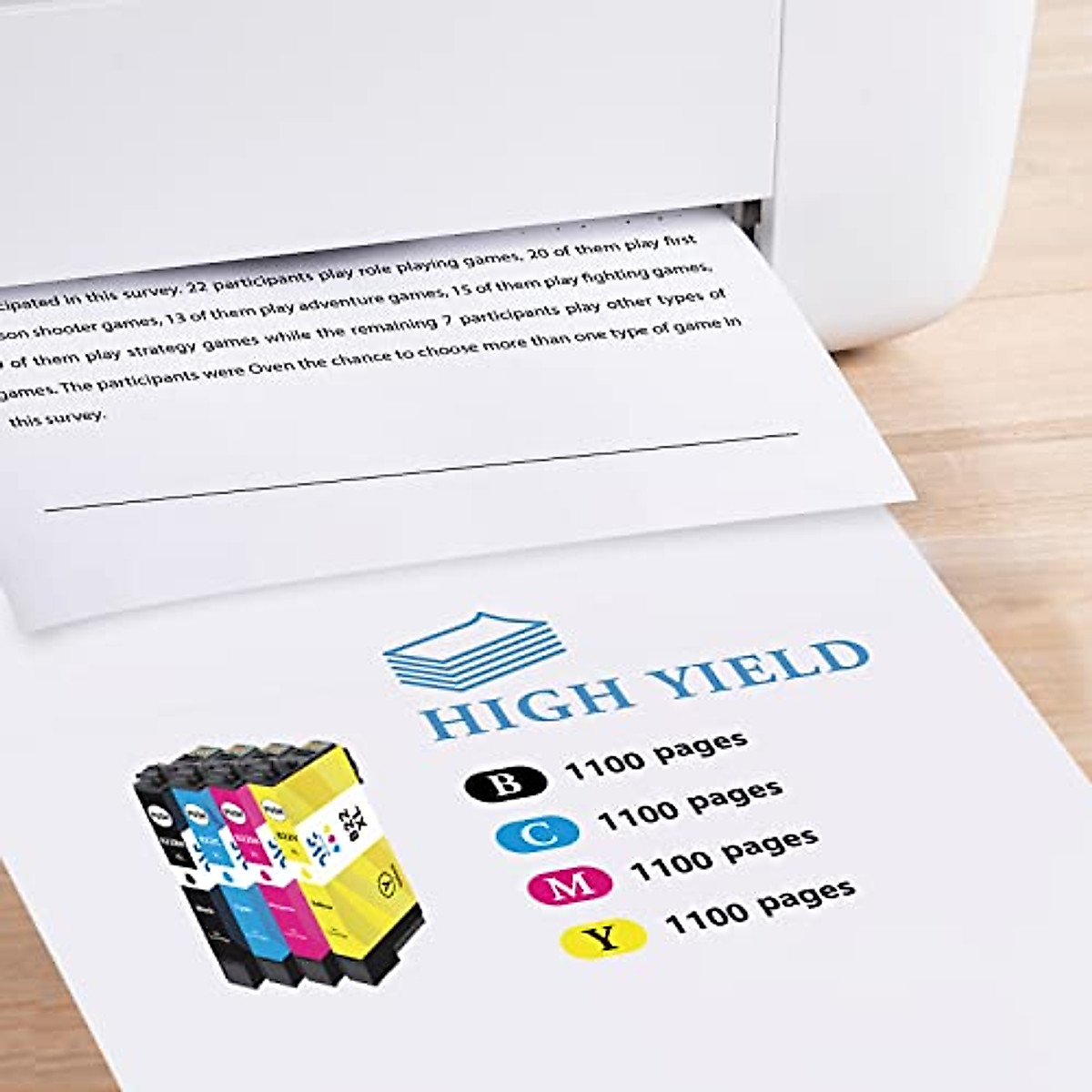 Weemay Remanufactured 822XL Ink Cartridge Combo Pack Replacement for Epson 822XL 822 T822 T822XL Ink Cartridge Compatible with Epson Workforce Pro WF-3820 WF-4830 WF-4820 WF-4833 Printer(4 Pack)