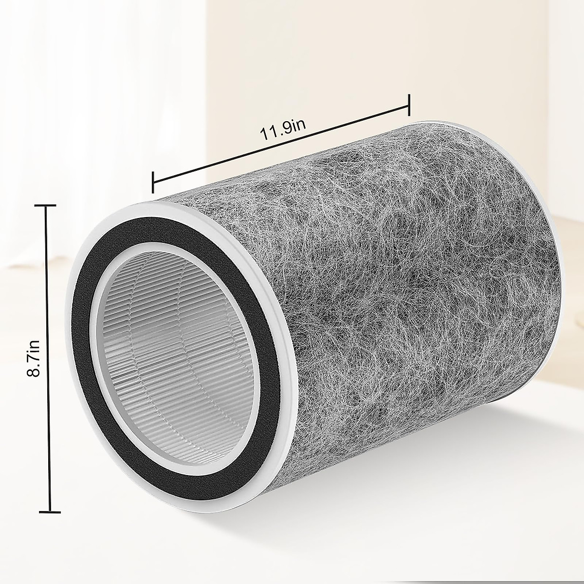 NXBHG 2 Pack HP201 Replacement Filter Compatible with Shark HP201, HP202, UA205, AP1000 and for Shark HC501, HC502 Air Purifier MAX, Absorb 99.97% Particulate, Compare Part HE2FKBASMB, HE2FKBAS.