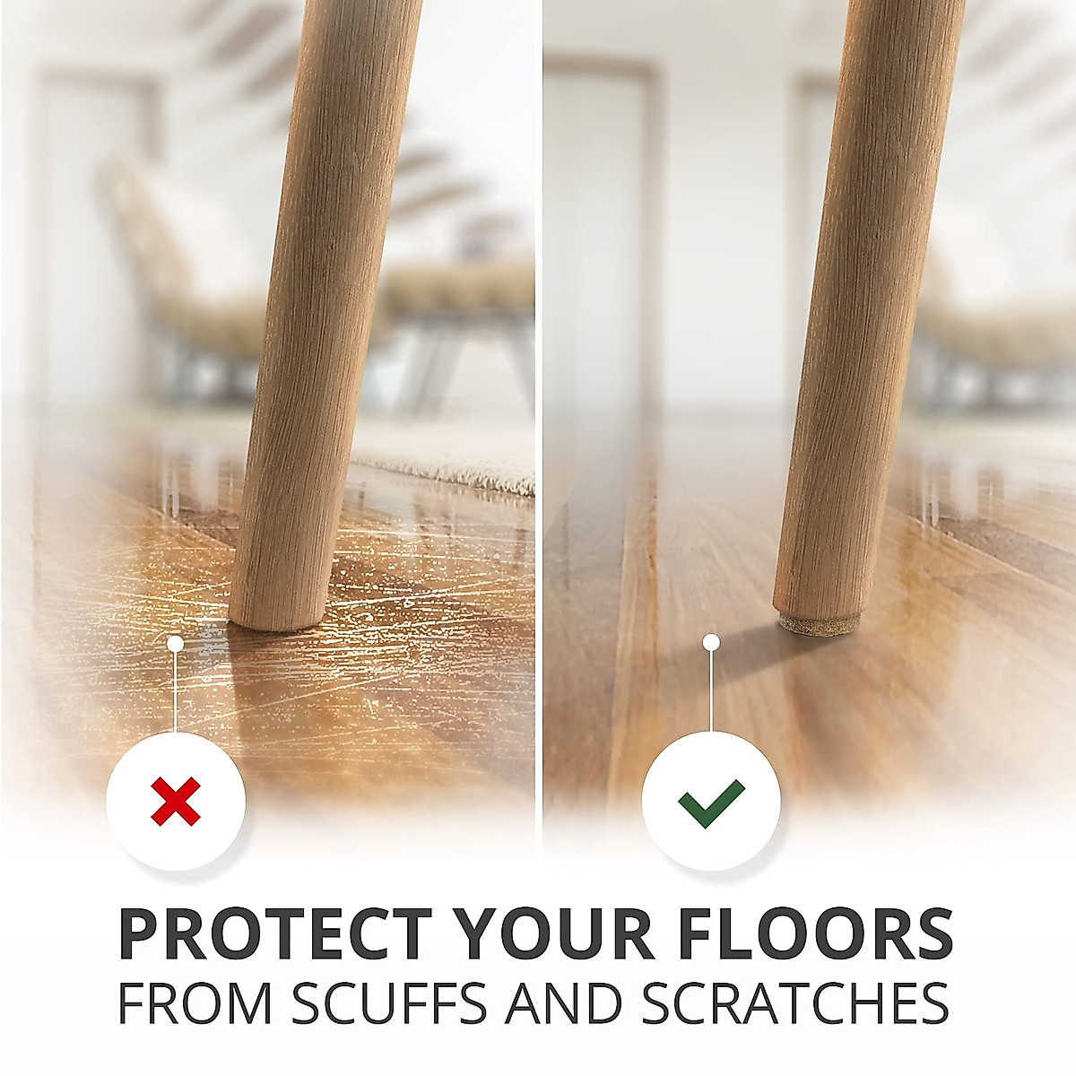 Felt Furniture Pads X-PROTECTOR 10 PCS - Premium 8” x 6” x 1/5” Heavy Duty Beige Felt Sheets! Cut Large Furniture Pads to The Size You Need - The Best Felt Floor Protectors for Any Hard Floor!