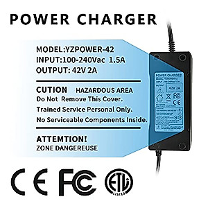 42V Charger for Segway Ninebot Electric Scooter,YZPOWER 36V Lithium Battery Charger Universal for M365 pro/pro2,Bird, Lime, Lime-S, Spin, Skip