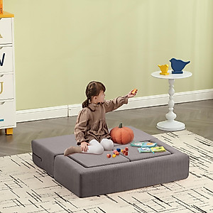 MastonHome Kids Couch - Modular Kids Sofa for Toddler and Baby Playroom/Bedroom Furniture Removable Cover