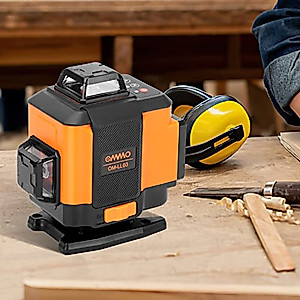 OMMO Laser Level, 16 Lines Green Laser Level Self Leveling Tool, 150ft Cross Line Laser Beam Tool, Two Vertical and Two Horizontal Lines with Wall Bracket/Remote Controller (16 Lines)