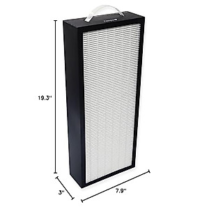 PUREBURG Replacement Filter Compatible with LUFTRUM & Loniko AC400 Air Purifier, H13 True HEPA 3-Stage Filtration Activated Carbon Air Clean Dust VOCs Odor