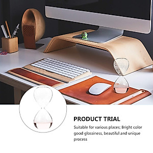 Glass Hourglass Timer Liquid Hourglass Liquid Motion Timer Hourglass Bubble Singing Hourglass Home Decorations Birthday Gifts (Pink) Water Wiggler