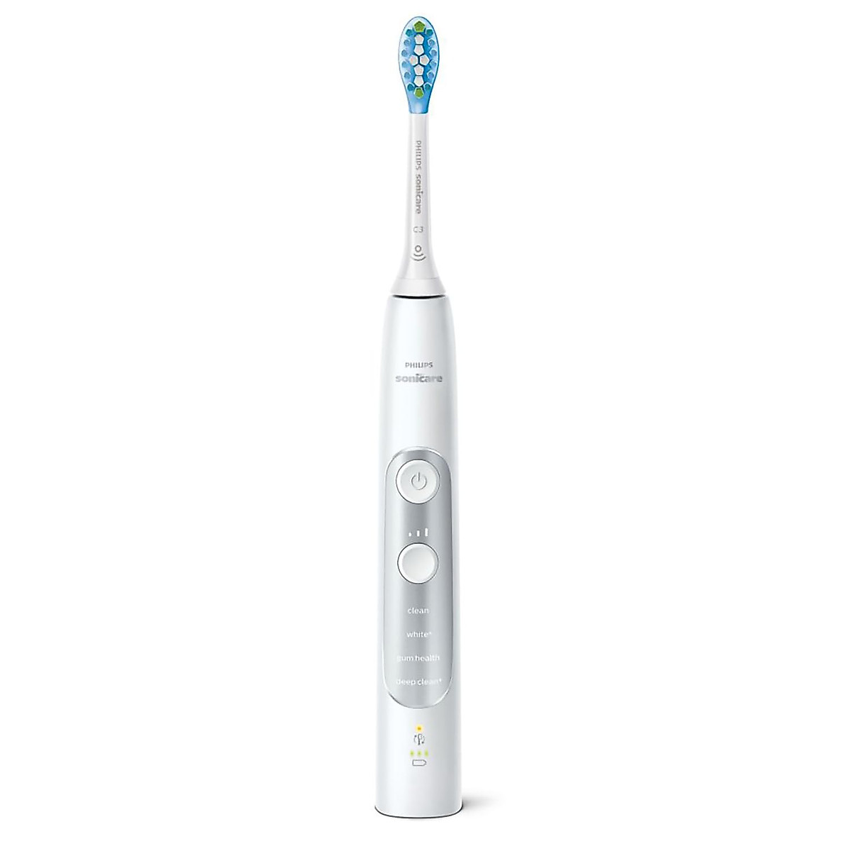 PHILIPS Sonicare ExpertClean 7500 Rechargeable Electric Toothbrush, White + Extra Brush Head, Charging Travel Case - 4 Modes and 3 Intensities Brushing, Up to 2 Weeks Operating time - HX9690/06