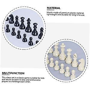 SAFIGLE 1 Set International Chess Travel Toy Magnetic Chess Board Kids Educational Toys Chess Figures International Chess Board Game Chess Toy Chess and Checkers Set Kid Competition Toy
