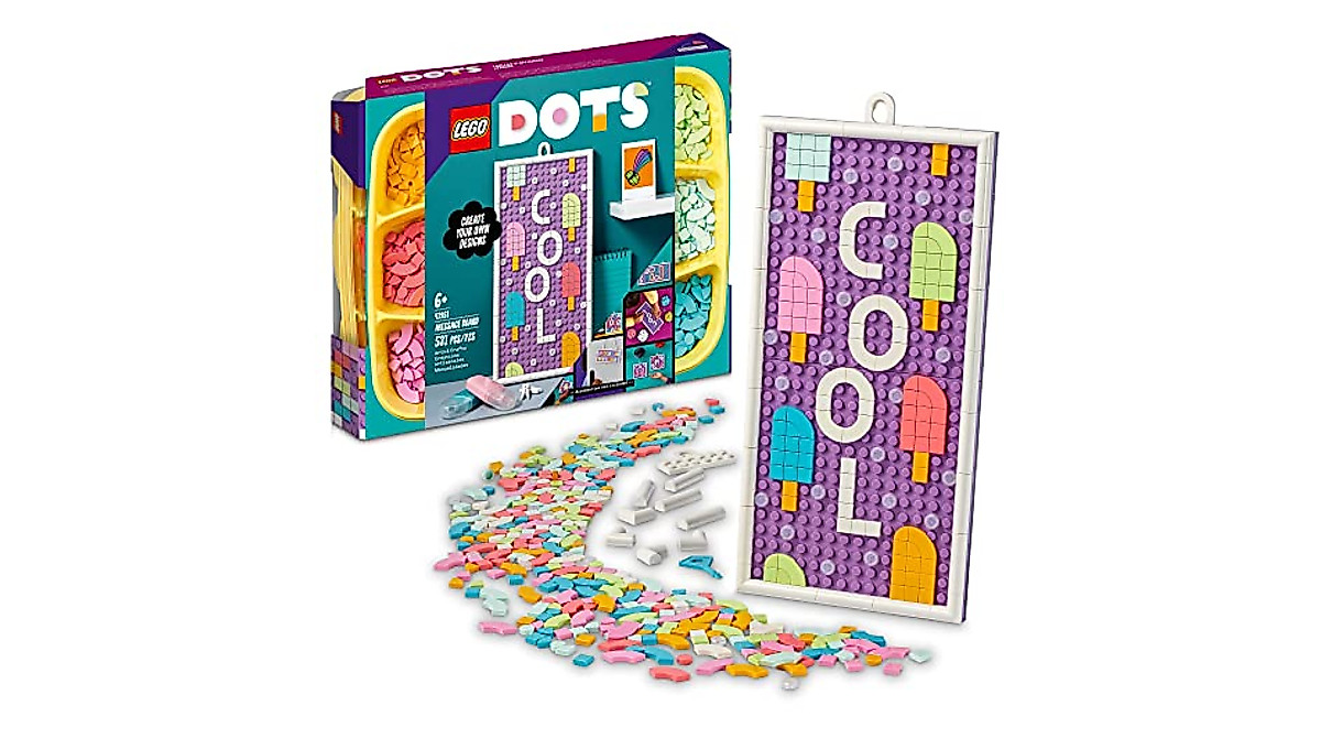 LEGO DOTS Message Board Craft Kit for Kids - Customizable Art Activity