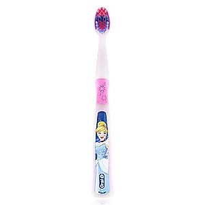 Oral-B Princess Toothbrush for Little Girls, Children 3+, Extra Soft, Cinderella Characters - 1 Count
