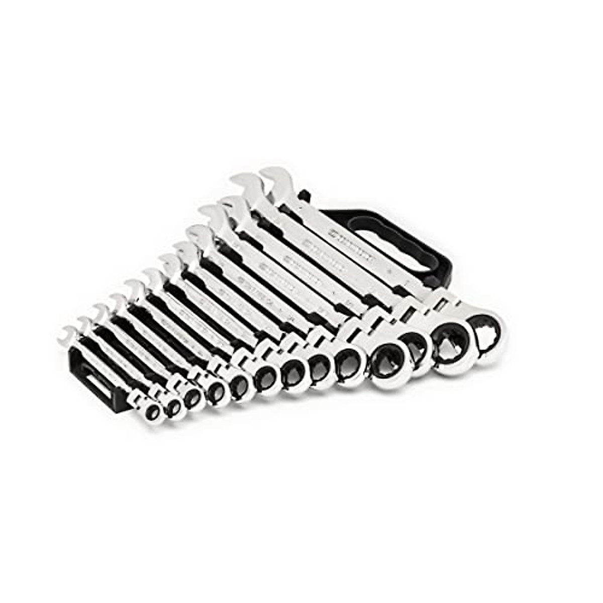 GEARWRENCH 13 Pc. 12 Pt. Flex Head Ratcheting Combination Wrench Set, SAE - 9702D