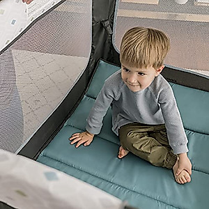 Ingenuity Smart and Simple Portable Playard with Changing Table, Play Pen, Bassinet for Infant & Storage Pockets, Easy to Fold - Nash
