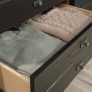 Sauder Cottage Road 6-Drawer Bedroom Dresser in Raven Oak, Raven Oak Finish