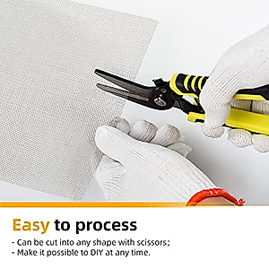 AggFencer 4 Pcs 12x8 Inch 304 Stainless Steel Mesh Screen, Multipurpose Metal Screen for Vent, Filter, Garden, Window, 0.85mm Hole 30cmX21cm