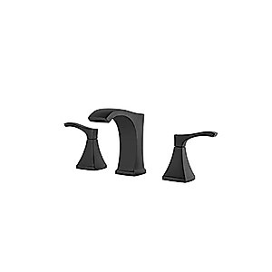Pfister Venturi Bathroom Sink Faucet, 8-Inch Widespread, 2-Handle, 3-Hole, Matte Black Finish, LF049VNBB