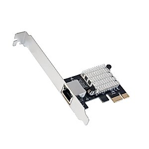 IO CREST 2.5 Gigabit Ethernet PCI Express PCI-E Network Interface Card 10/100/1000/25000 Mbps RJ45 LAN Intel I225 Chipset, Black (SY-PEX24076)