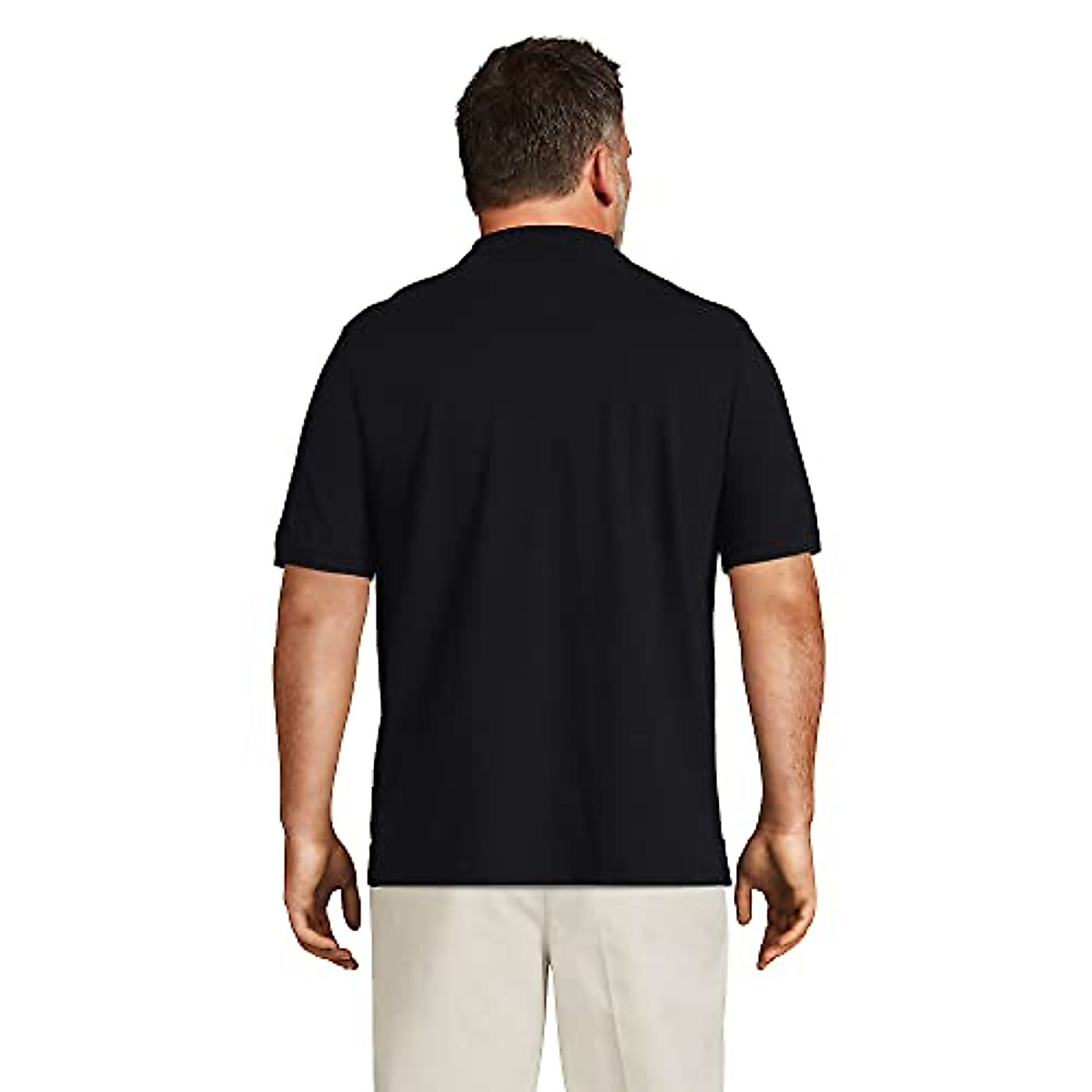 Lands' End Mens Short Sleeve Comfort First Mesh Polo Black Regular X-Large