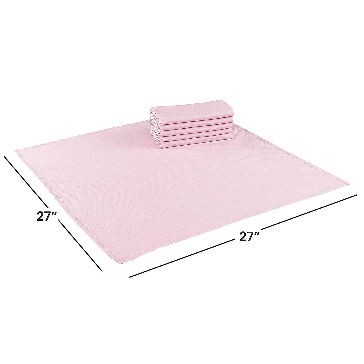 Little Pipers Deluxe 100% Natural Cotton Birdseye Cloth Diapers for Babies - Absorbent Cloth Diapers Burp Cloths - Pink - 6 Pack