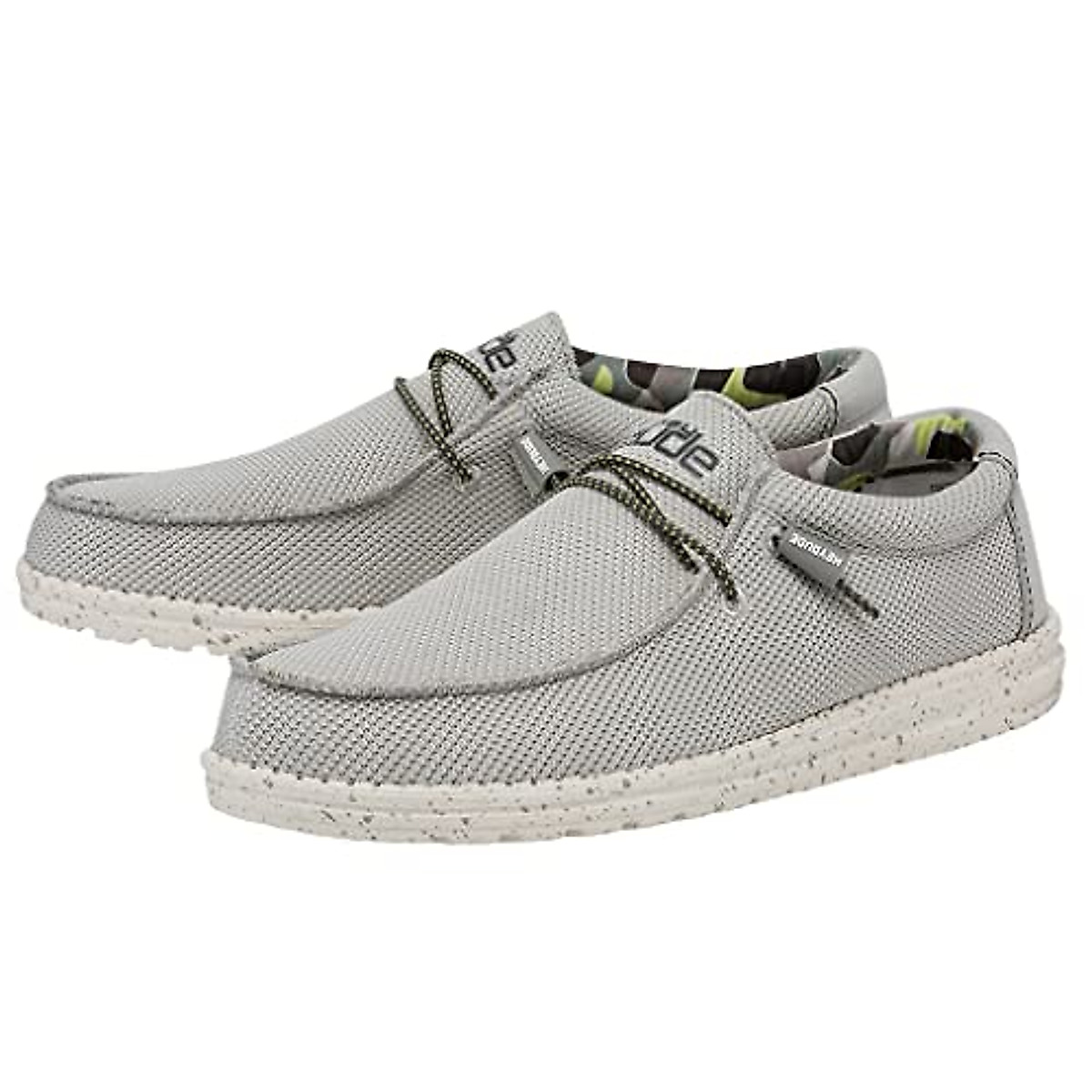Hey Dude Men's Wally Sox Fog Size 9 | Men’s Shoes | Men's Lace Up Loafers | Comfortable & Light-Weight