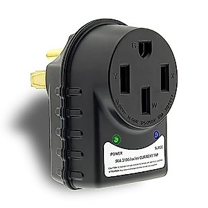 Dumble 50 AMP RV Surge Protector Plug - 14-50P / 14-50R Camper Circuit Power Extension Cord RV Power Surge Adapter