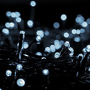 FUNPENY 85 FT 240 LED Christmas Lights, Waterproof Extendable Green Wire Fairy String Lights Plug in, 8 Lighting Modes for Christmas Indoor Outdoor Yard Garden Wedding Party Decorations (White)