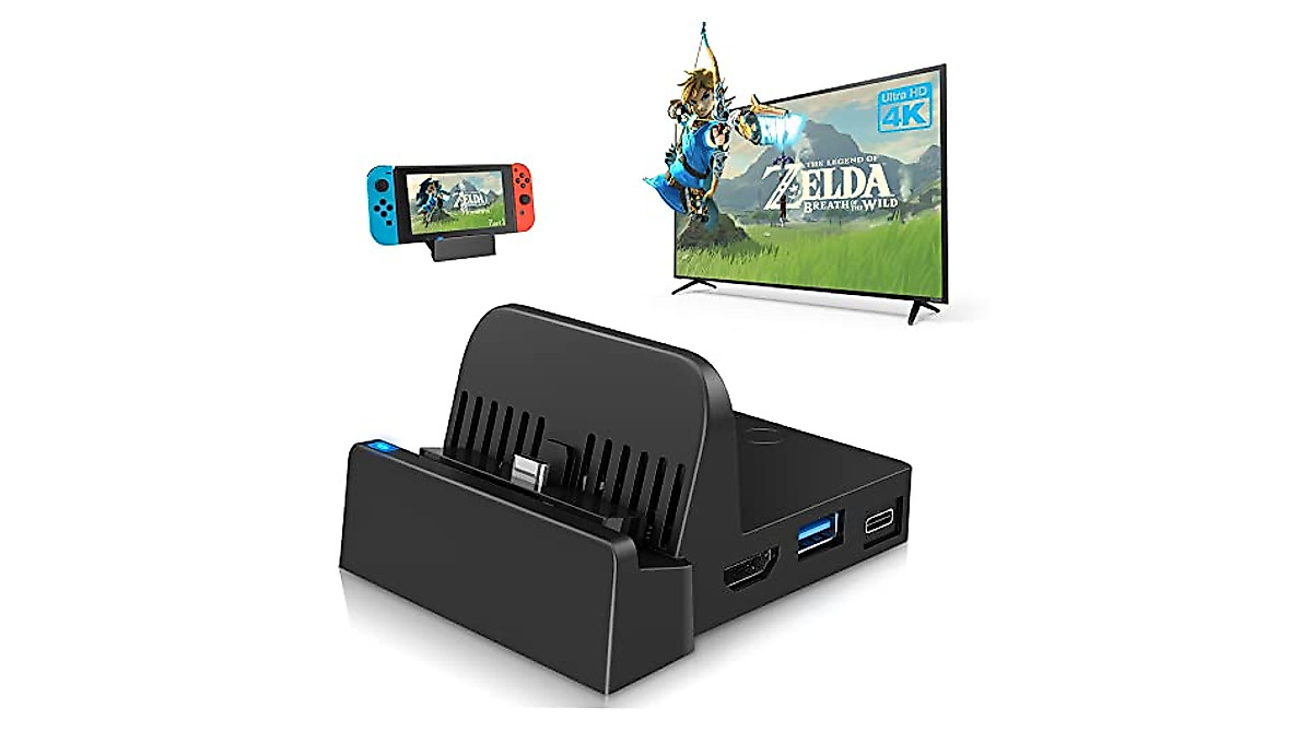 Switch TV Dock for Nintendo - 4K HDMI Portable Adapter & USB 3.0