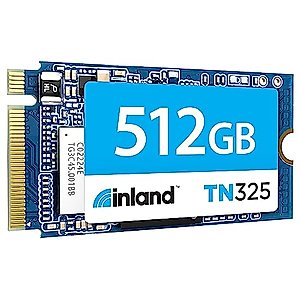 INLAND M.2 2242 512GB SSD NVMe PCIe Gen 3x4 Internal Solid State Drive 3D NAND TLC Read/Write Speed Up to 2,400/1,700 MB/s