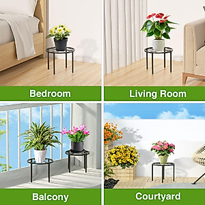 bussdis 1 PCS Plant Stand-6.69IN Small Plant Rack, Heavy Duty Flower Pot Stands, Plant Pot Shelf Anti-rust Potted Plant Holder for Room Indoor and Outdoor Gardens.
