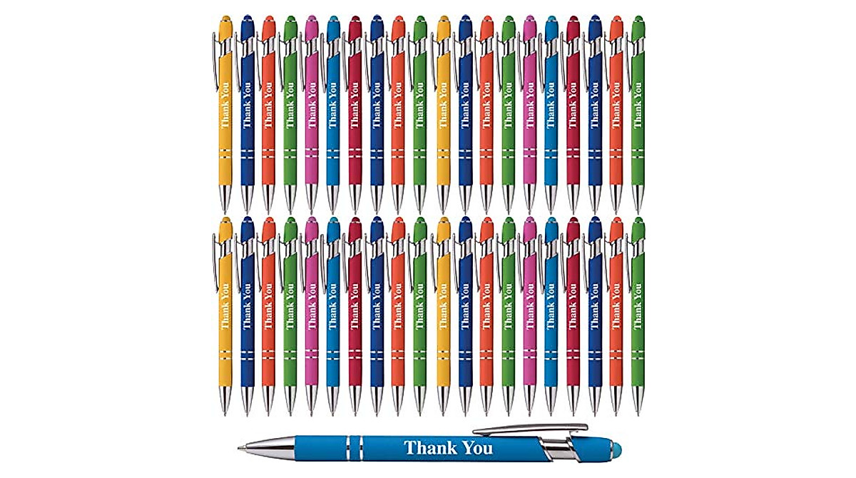 Thank You Gift Stylus Pens - 40 Pack for Events & Appreciation