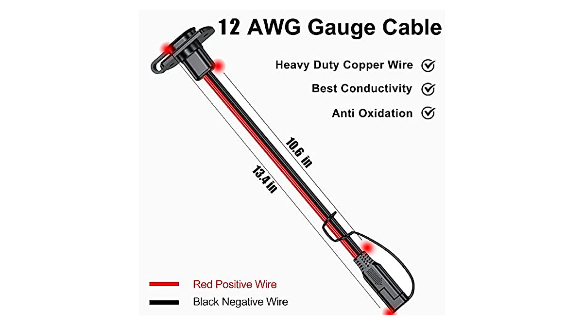 Depvko SAE Quick Connector Harness - Waterproof, Heavy Duty 12AWG