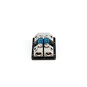 KnuKonceptz Bassik 2 Way Mini ANL Fuse Distribution Block - 1/0 Gauge to 1/0 or 4 Gauge - 150 Amp