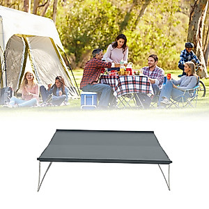 Topyond Portable Aluminum Alloy Barbecue Table, Detachable Camping Table Corrosion Resistance Stable Table Easy to carry for Camping Picnic Backyard