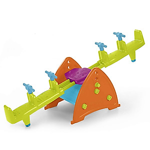ECR4Kids Quad Seesaw Teeter-Totter for 4 Kids - Sturdy and Durable for Home, Daycare or Preschool Use, Large