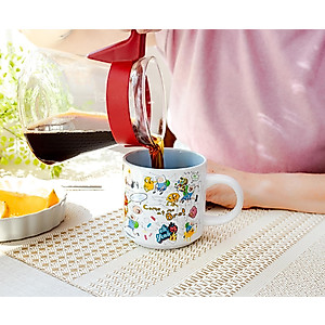 Adventure Time Characters Single Stackable Ceramic Mug | Coffee Cup For Tea, Espresso, Cocoa | Holds 13 Ounces