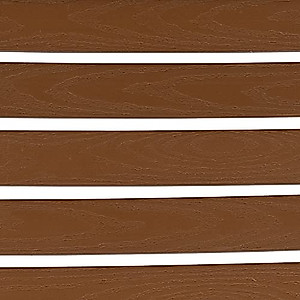 Flash Furniture Lark Outdoor Stackable Side Chair with Faux Teak Poly Slats