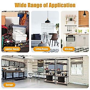 Tangkula 5-Tier Steel Storage Shelves, 73” Heavy Duty Garage Shelf with Adjustable Shelves, Boltless Shelving Unit for Free Combination, Metal Muscle Rack for Home Office Garage (1, Grey)