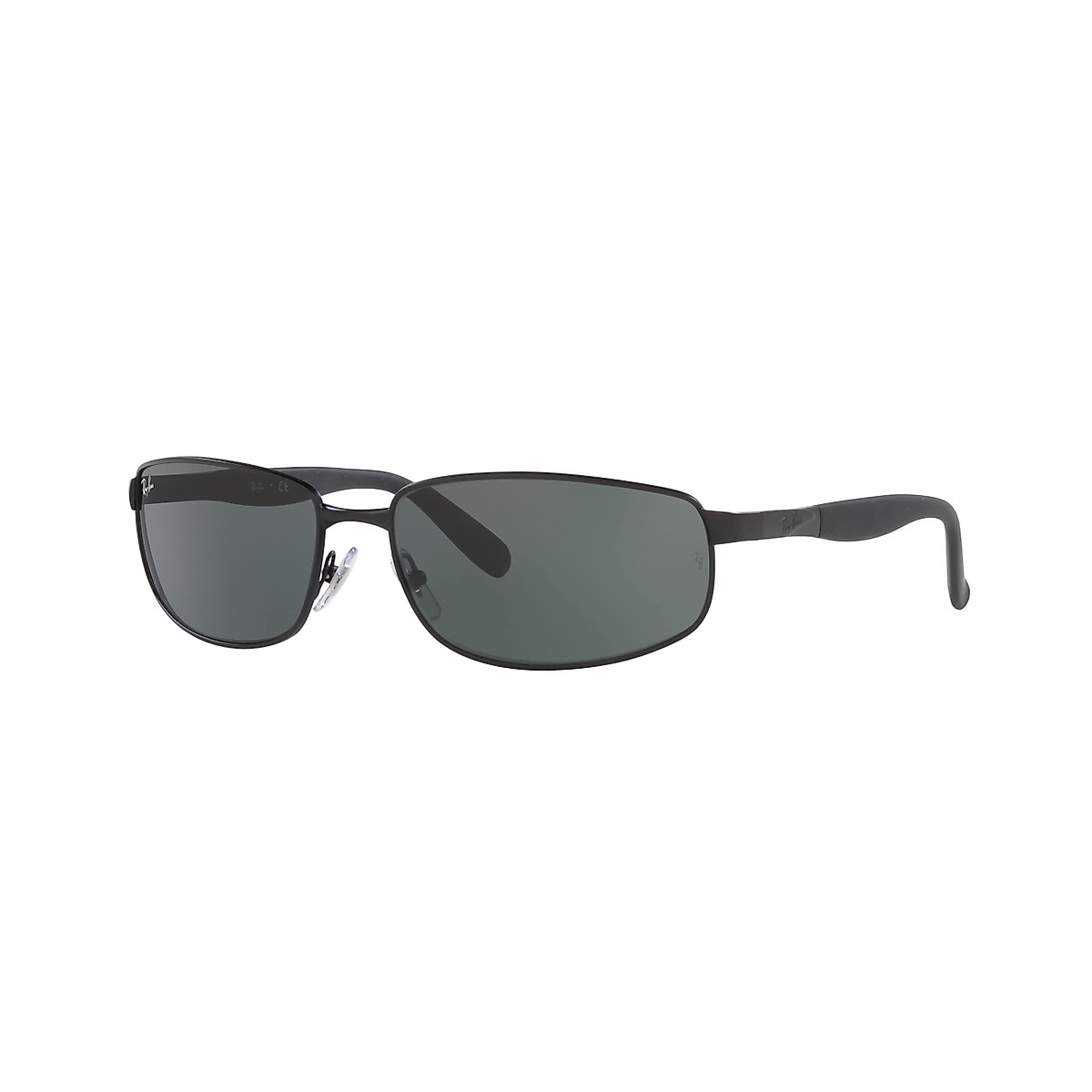 Ray-Ban Man Sunglasses Black Frame, Crystal Green Lenses, 61MM