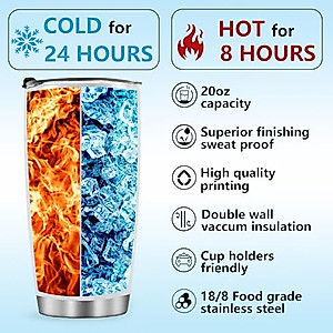 Jekeno Mug Tumbler Gifts for Dad - Daddysaurus Dinosaur Cups Presents for Father Daddy Halloween Fathers Day from Daughter Son Wife Travel Coffee Tumbler for Husband Grandpa 20oz Stainless Steel