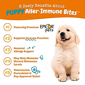 Zesty Paws Puppy 8-in-1 Multivitamin Soft Chews + Puppy Allergy & Immune Soft Chews
