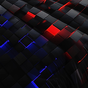 Nttopship Red and Blue Checkered Comforter Set Full Honeycomb Bedding Sets 3PCS for Kids Teen Adult Boy Room Decor Ultra-Soft Lightweight Microfiber 1 Comforter with 2 Pillowcases