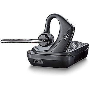 Plantronics - Voyager 5200 UC (Poly) - Bluetooth Single-Ear (Monaural) Headset - Compatible to connect to your PC and/or Mac - Works with Teams, Zoom & more - Noise Canceling