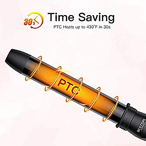 6 in 1 Curling Iron Set - BESTOPE PRO Curling Wand Iron with Interchangeable Barrels, 0.35”-1.25” Hair Curler Wand for Hairstyle, Instant Heat Up for All Hair Types (9 Piece Set)