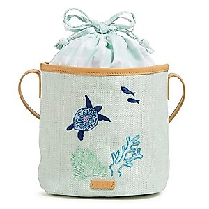Vera Bradley Women's Straw Crossbody Purse, Turtle Dream, One Size