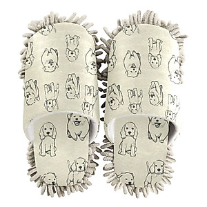 Dogs Mop Slippers Shoes Cover for Floor Cleaning Washable Hair Dust Dirty Cleaners Microfiber Mop Socks for Office House Kitchen