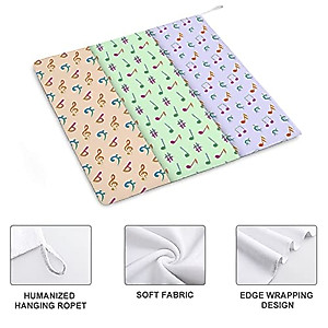 Lurnise Hand Towel Musical Note Music Hand Towels Dish Towel Lanyard Design for Bathroom Kitchen Sports