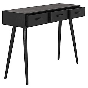 Safavieh Home Albus Mid-Century Modern Black 3-drawer Console Table