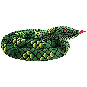 Snake Stuffed Animal, Giant Animal Snake Plush, Stuffed Animal Snake Toy, Birthday Gifts for Boys and Girls (Green, 110 Inch)