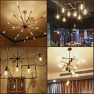 T10 Led Bulb,Dimmable 6W Led Tubular Bulbs, Soft White 3000K, 60 Watt Incandescent Bulb Equivalent, 3000K Soft White, Clear Glass, E26 Base Lamp Bulb, for Cabinet Display Cabinet etc,3 Pack.