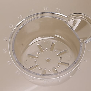 Masyrt Rice Container, Plastic Rice Bucket, Rice Container with Transparent Lid for Flour Beans (White)