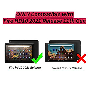 Case for All-New Kindle Fire HD 10 & 10 Plus Tablet 11th/13th Generation 2021/2023 Lightweight Smart Case Adjustable Stand Protective Cover with Auto Wake/Sleep - Purple Dragon