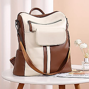 CLUCI Backpack Purse for Women Large Leather Travel Convertible Fashion Designer Ladies Purse